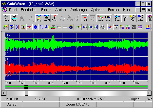 Goldwave - Wave-Editor,Sound-Sampling,Harddisk-Recording